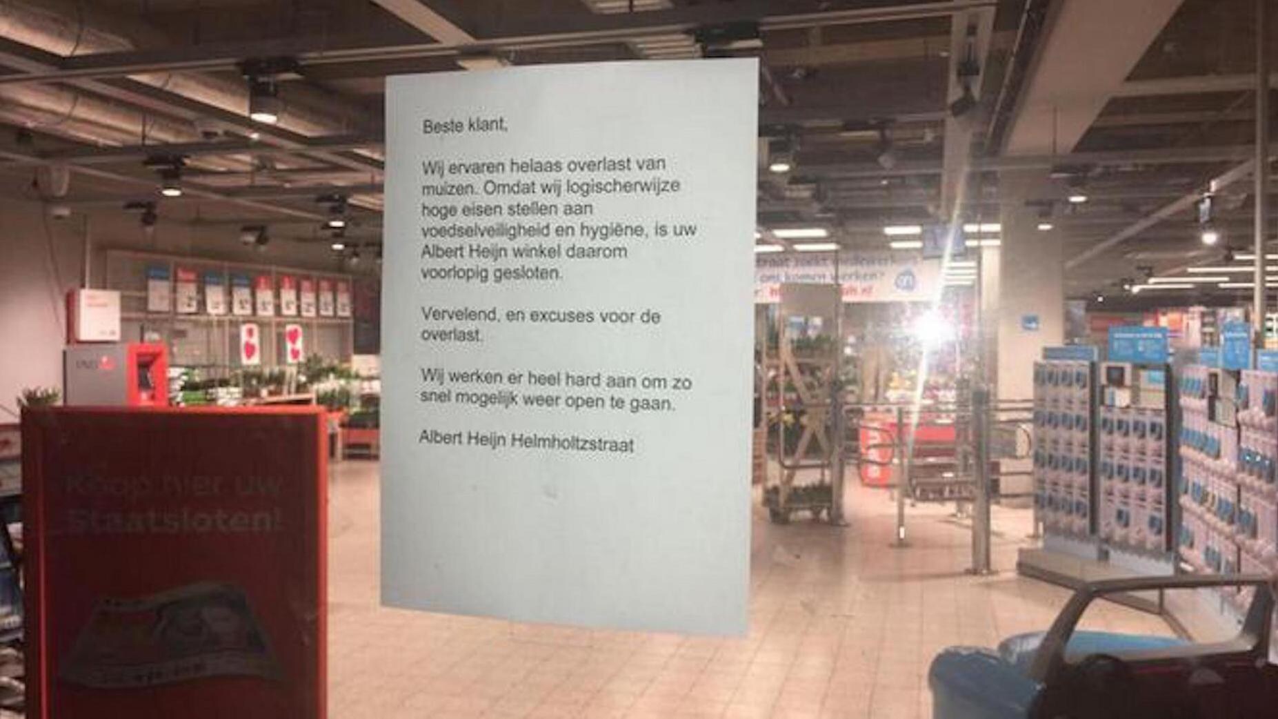 Muizenknuffels en -snoep om heropening Albert Heijn te vieren | Het Parool