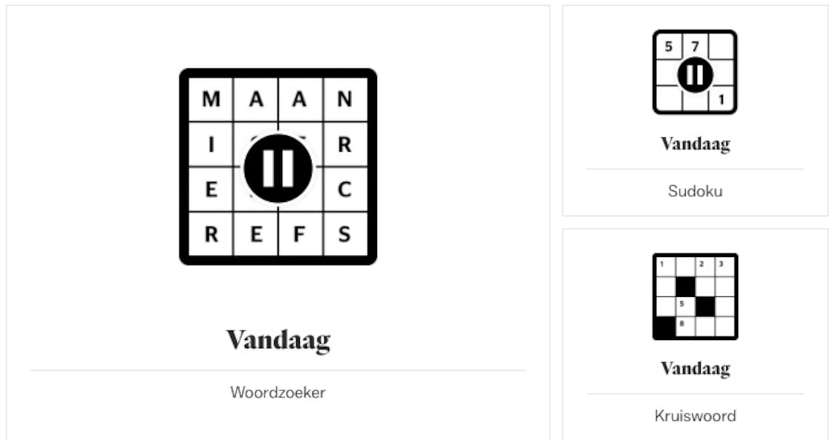 Van sudoku tot kruiswoord: speel de puzzels uit de krant nu ook online | Het Parool