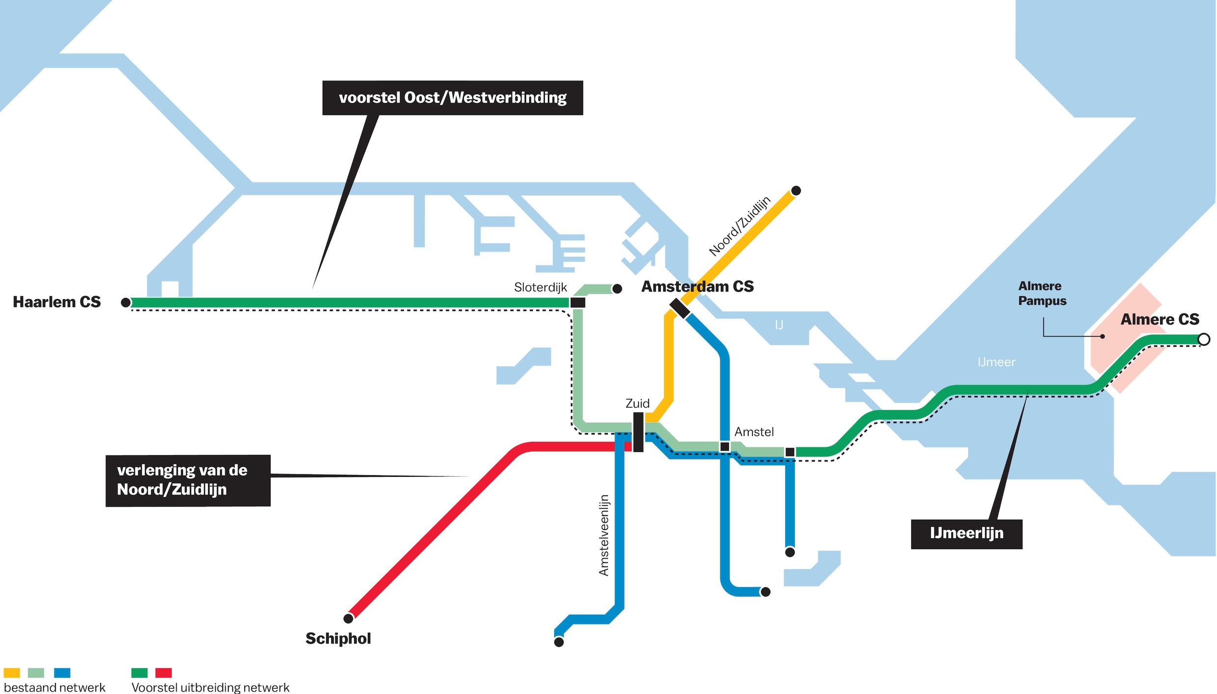 Deelraadsleden: ‘Trek nieuwe metrolijn door tot aan Haarlem’ | Het Parool