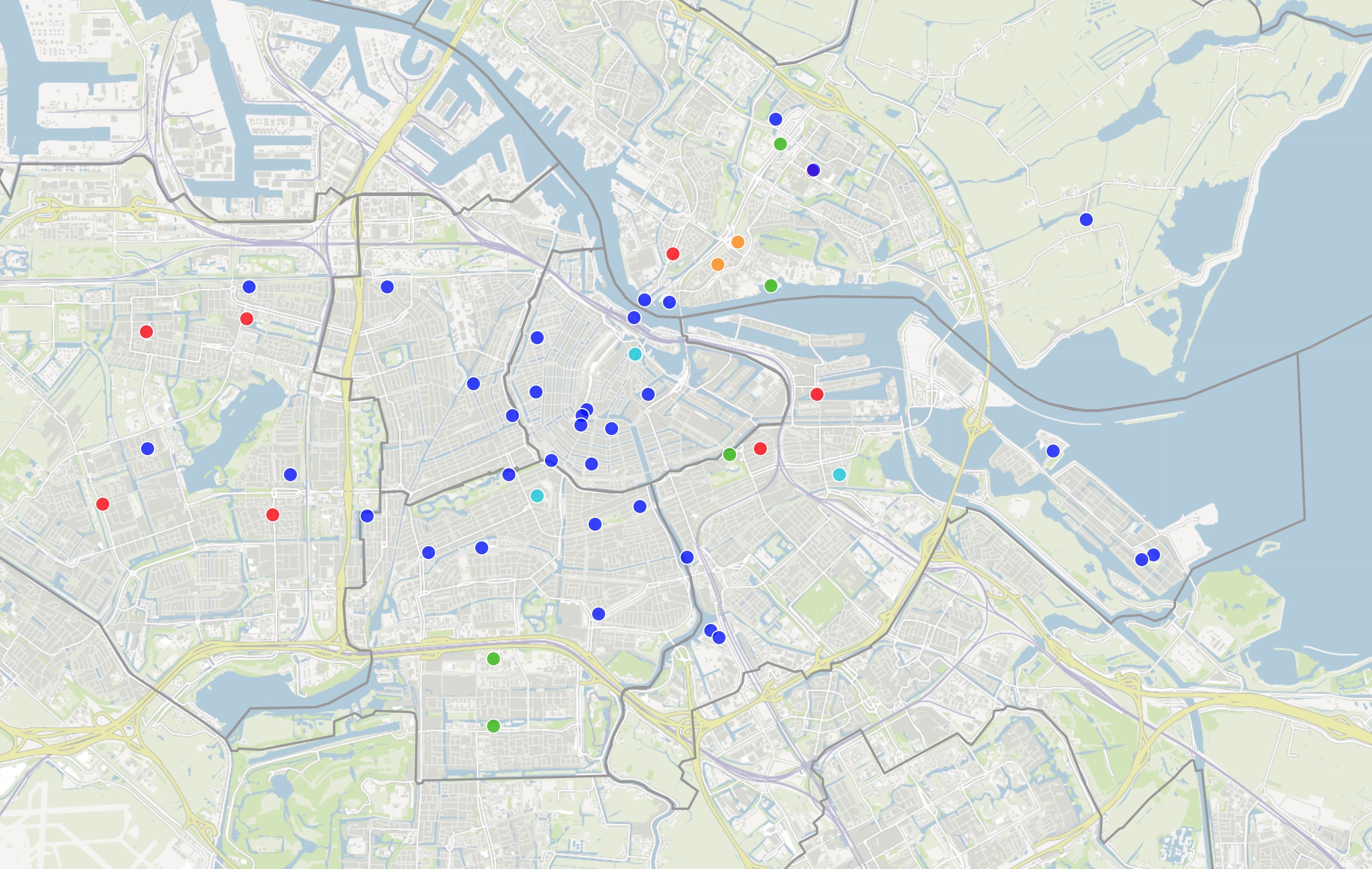 Amsterdam op anderhalve meter op de kaart | Het Parool