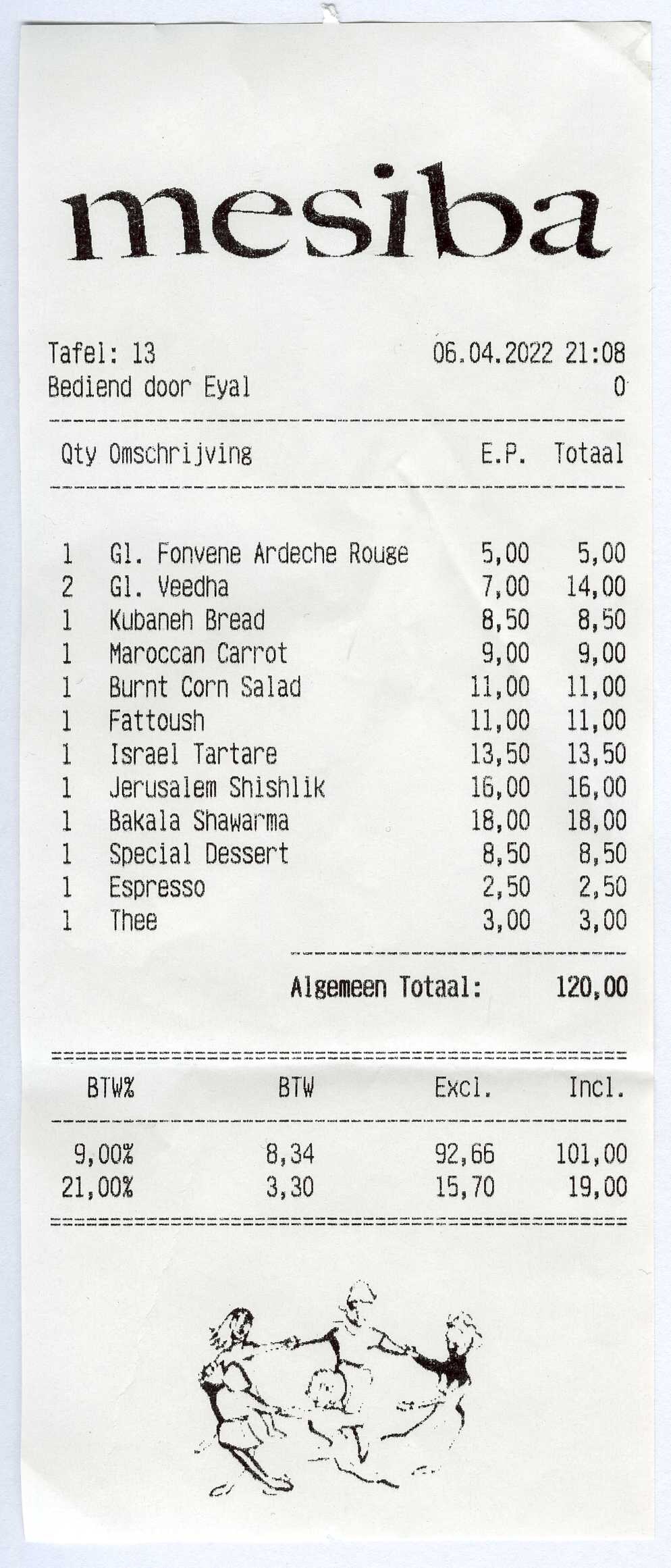 Het is erg feestelijk bij het oostmediterrane Mesiba, maar het eten ...