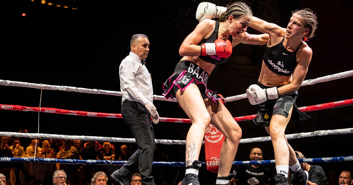 Deze ambtenaar van Binnenlandse Zaken bokste haar eerste profwedstrijd ...