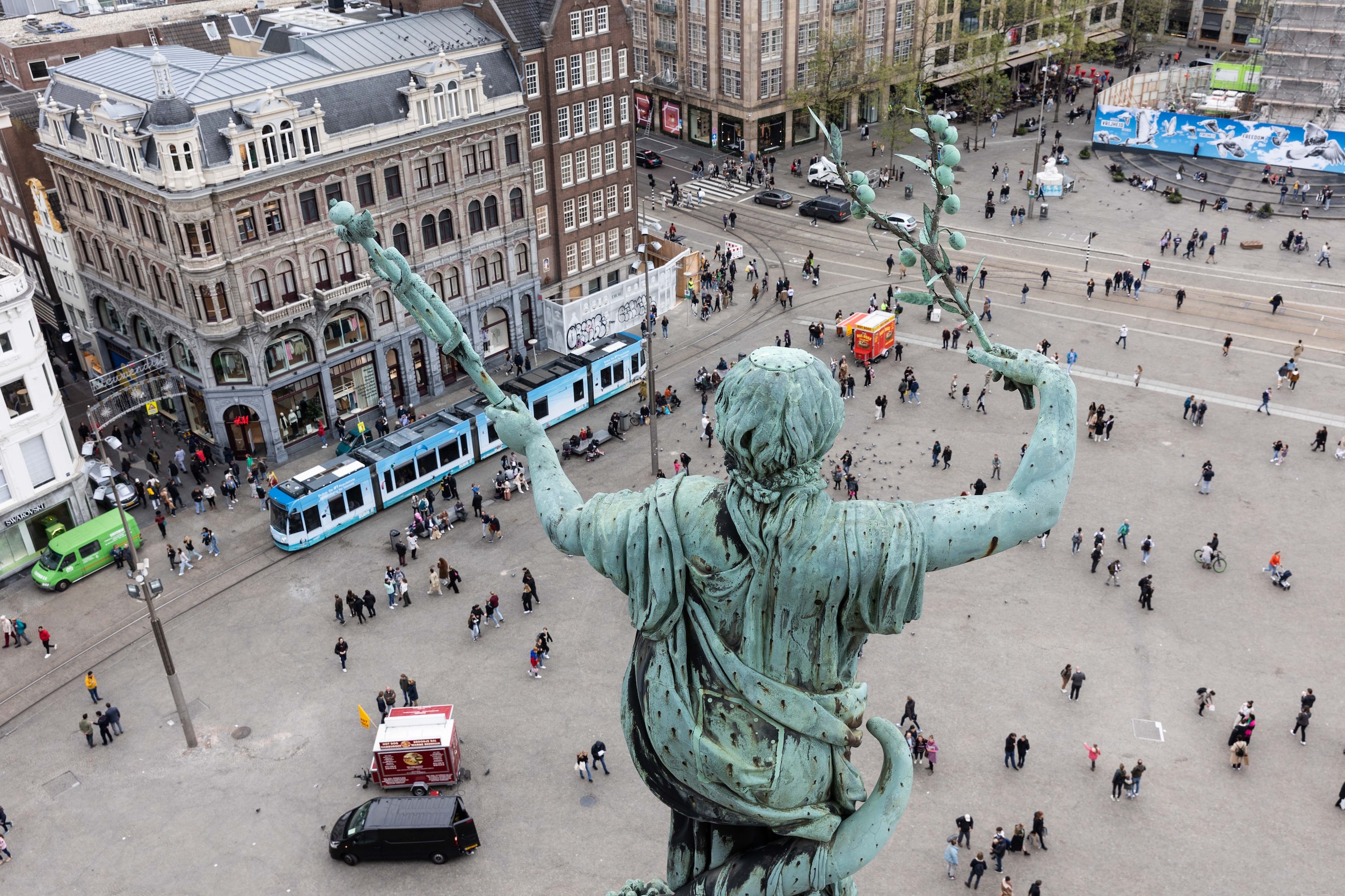Bovenkant Paleis op de Dam krijgt opknapbeurt: ‘Dat groen zal straks ...