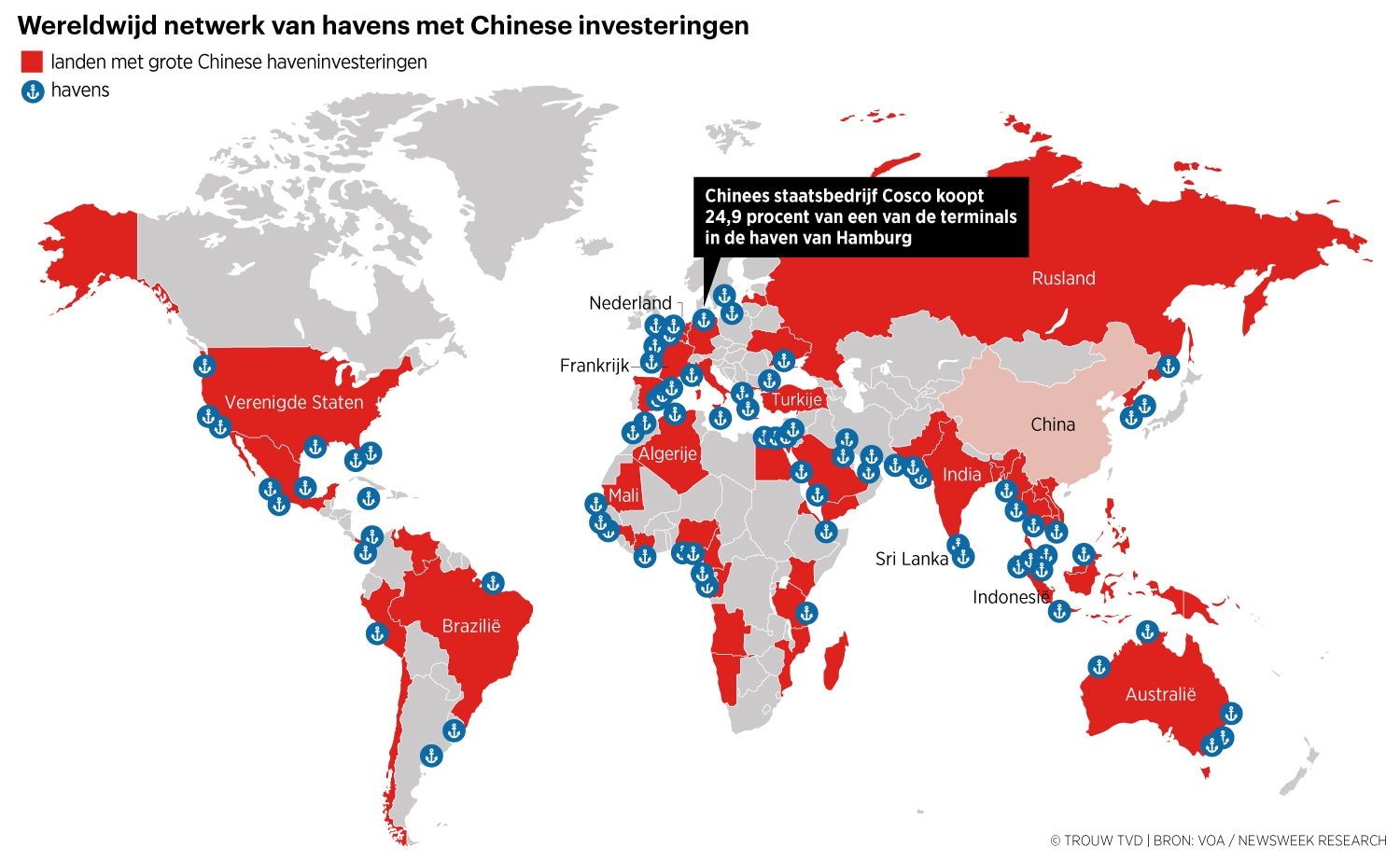 China wil de wereldhandel beheersen via investeringen in havens | Het ...
