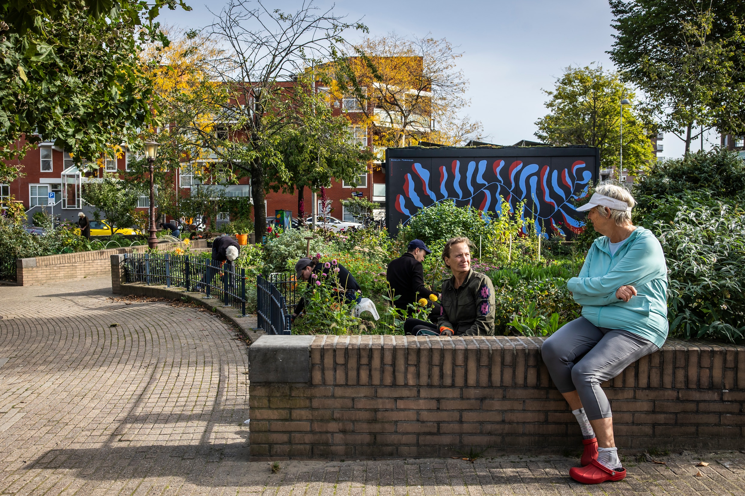 Zij tuinieren in een gezamenlijk plantsoentje: ‘Omdat niemand echt de ...