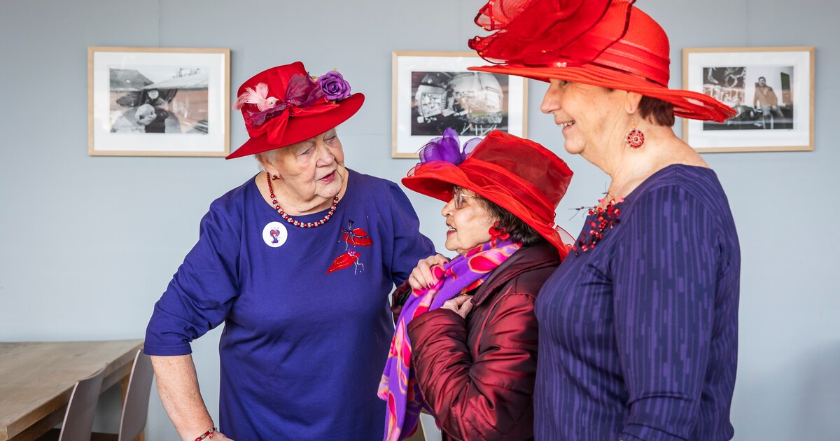 Rode hoed en paarse kleding: deze 50-plusvrouwen horen bij de Red ...