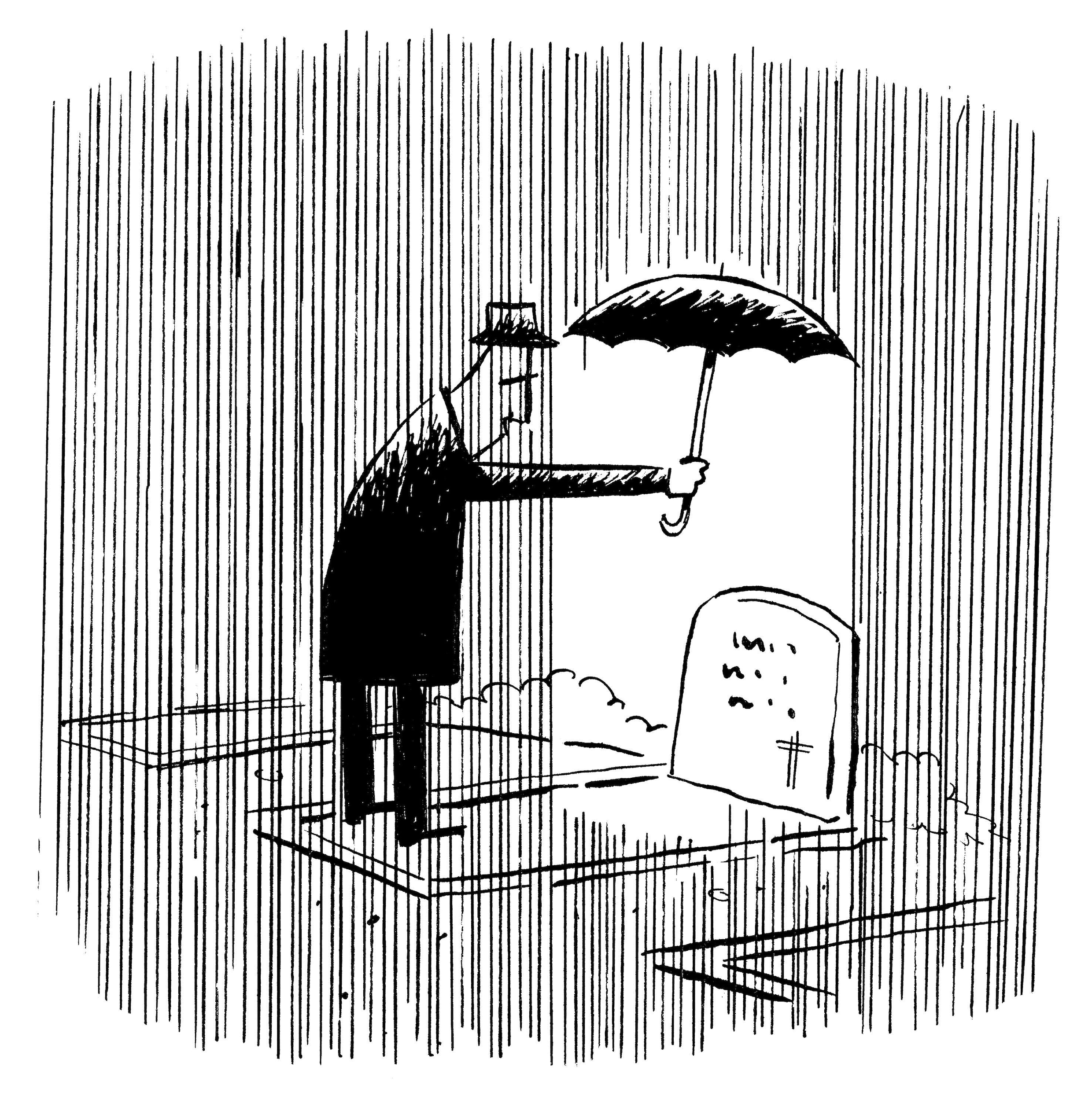 Bij deze tentoonstelling met cartoons over de dood mag worden gelachen ...