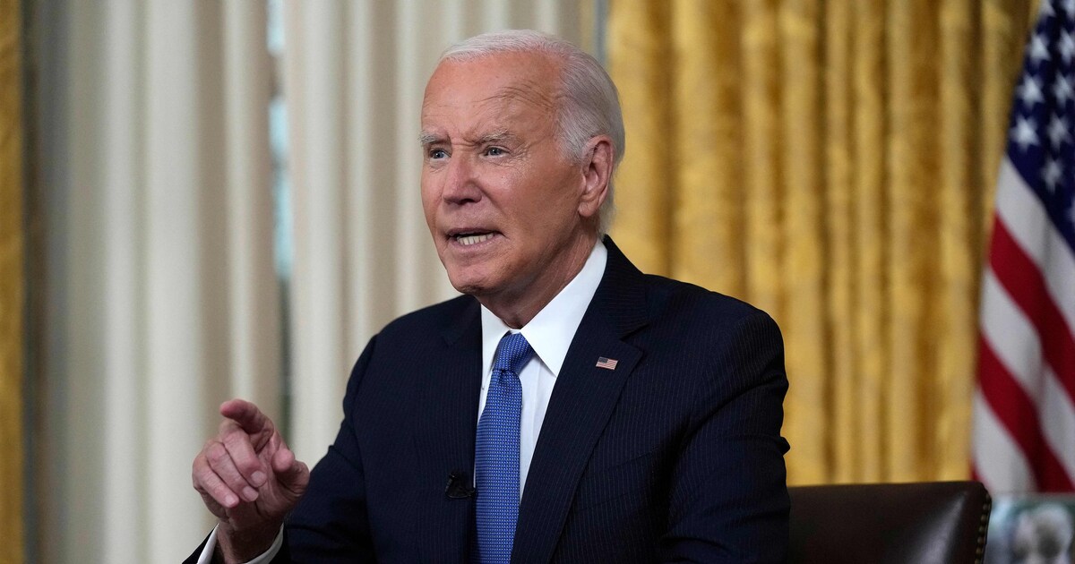Biden staakte zijn campagne om ‘democratie te redden’ en wil ‘fakkel ...