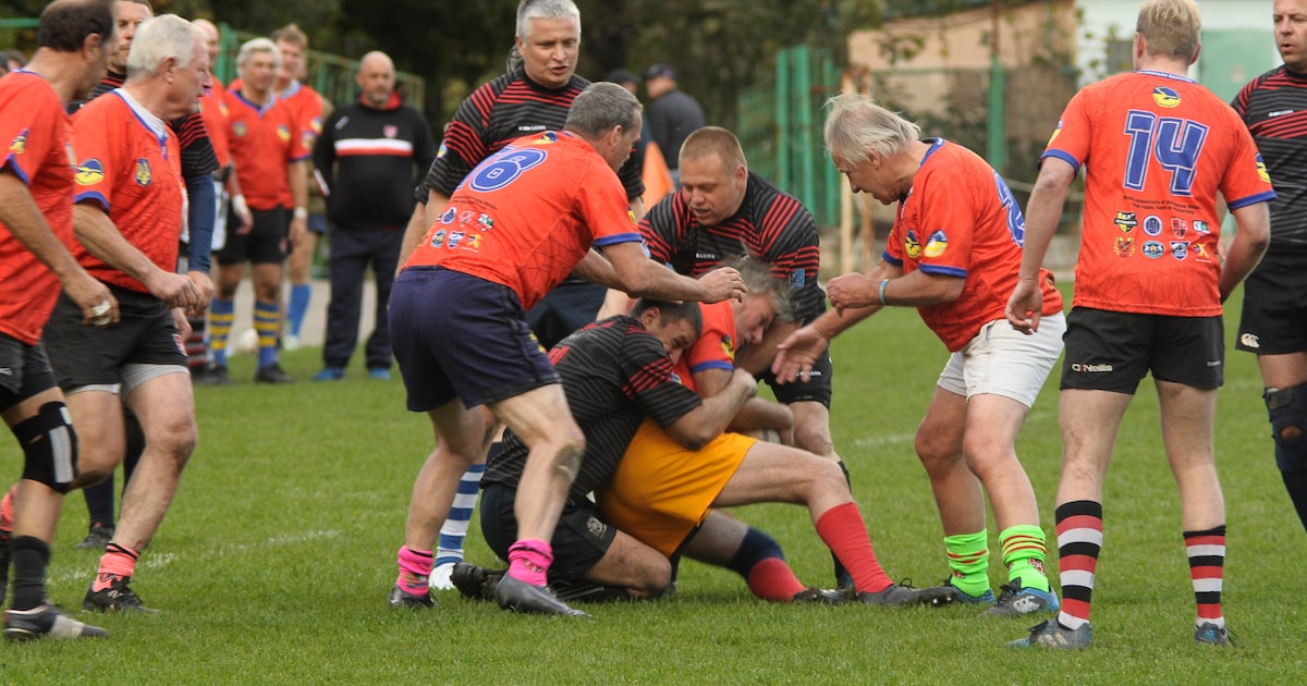 Dit Amsterdamse rugbyteam speelde een ongewoon toernooi in Oekraïne ...