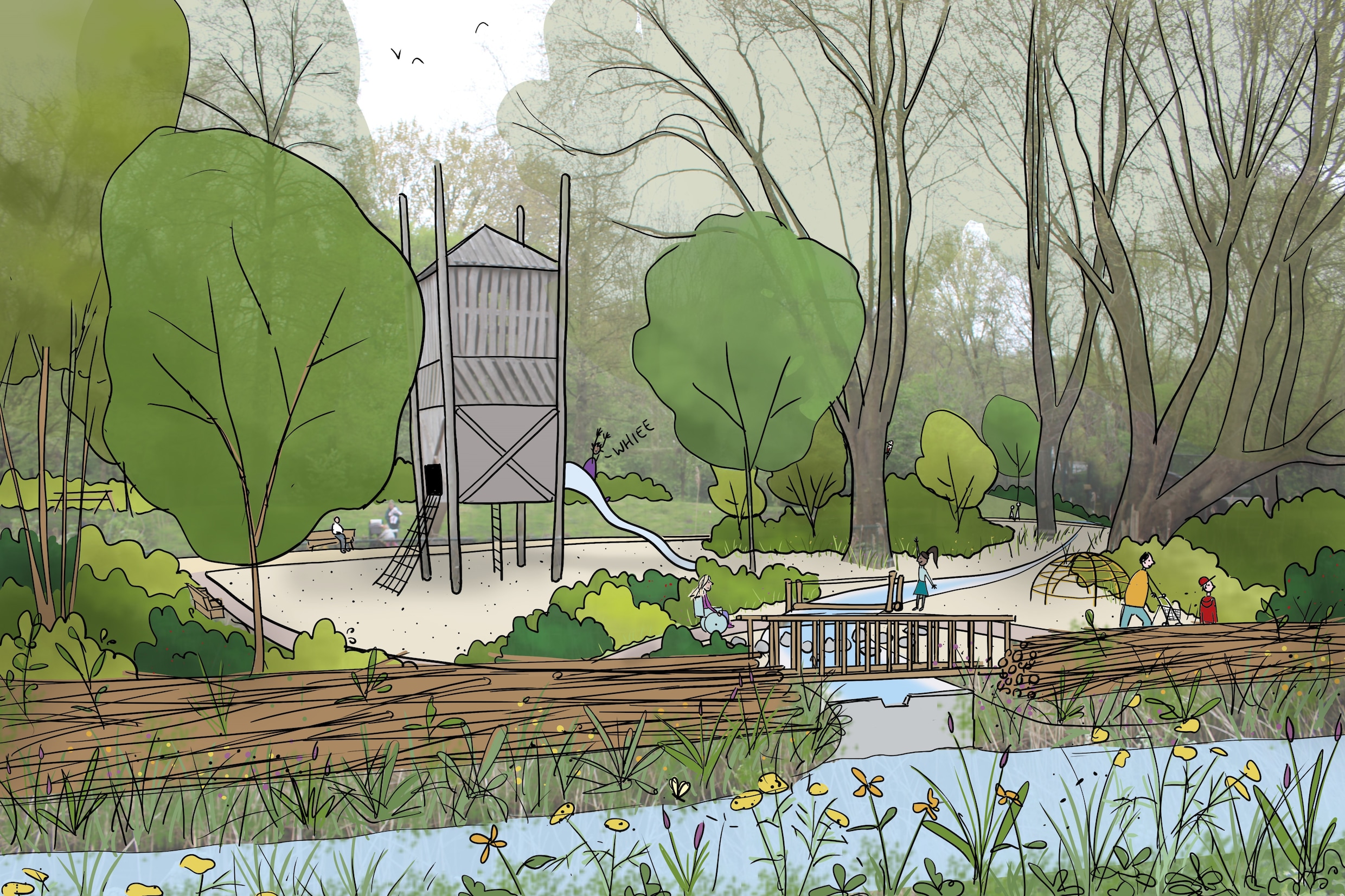 Speeltuin Amsteldorp in Amsterdam-Oost krijgt nieuwe ingang ...