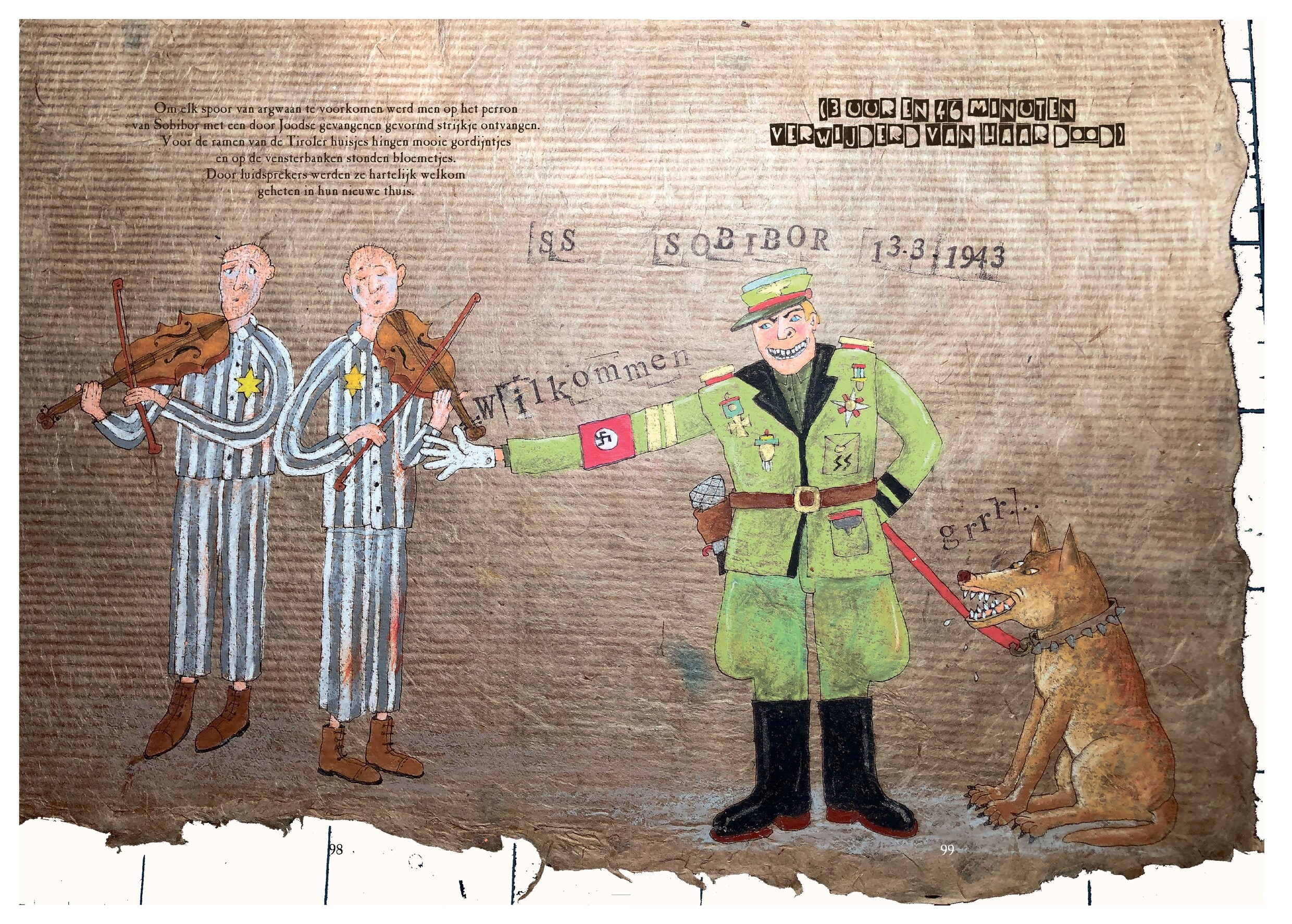 Aftellen naar de laatste minuten in de gaskamer: illustrator Guida ...