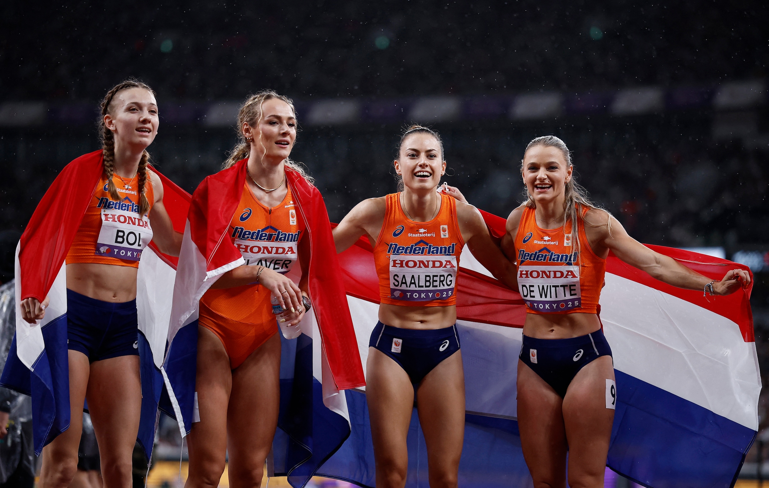 WK atletiek: brons bij 4x100 meter mannen en 4x400 meter vrouwen | Het Parool