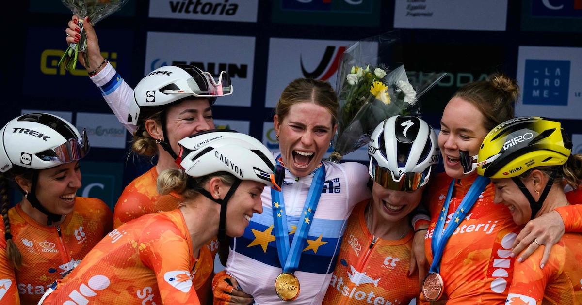 ‘Wielrenkoningin’ Demi Vollering rekent op EK af met kampioenschapscomplex: ‘Dit betekent veel ...