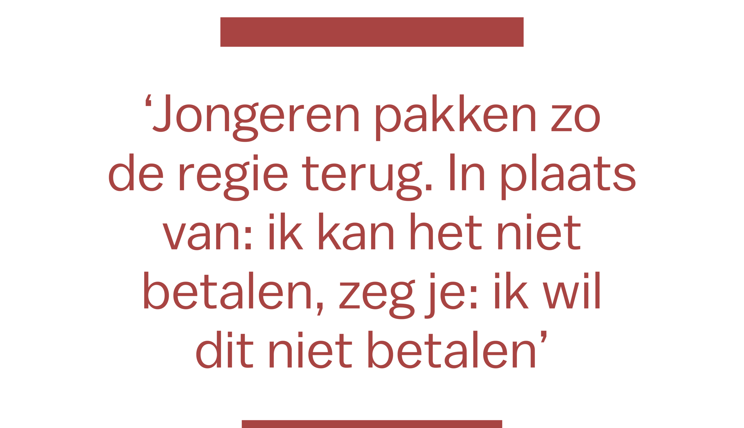 Gewoon zeggen dat je je geld niet wil uitgeven aan dat etentje met ...