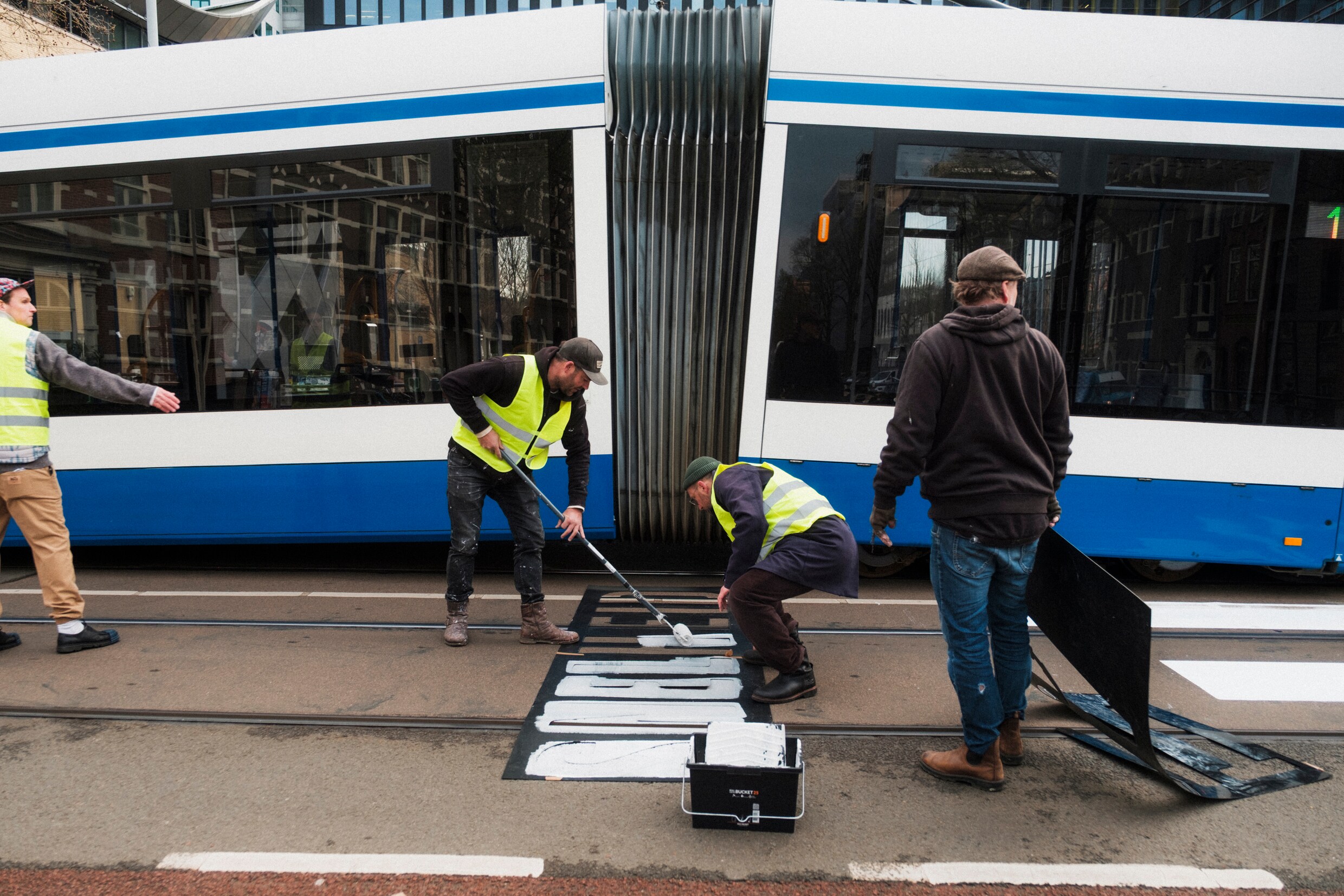 Residents and an artist installed a sort-of-crosswalk: ‘We hope it ...